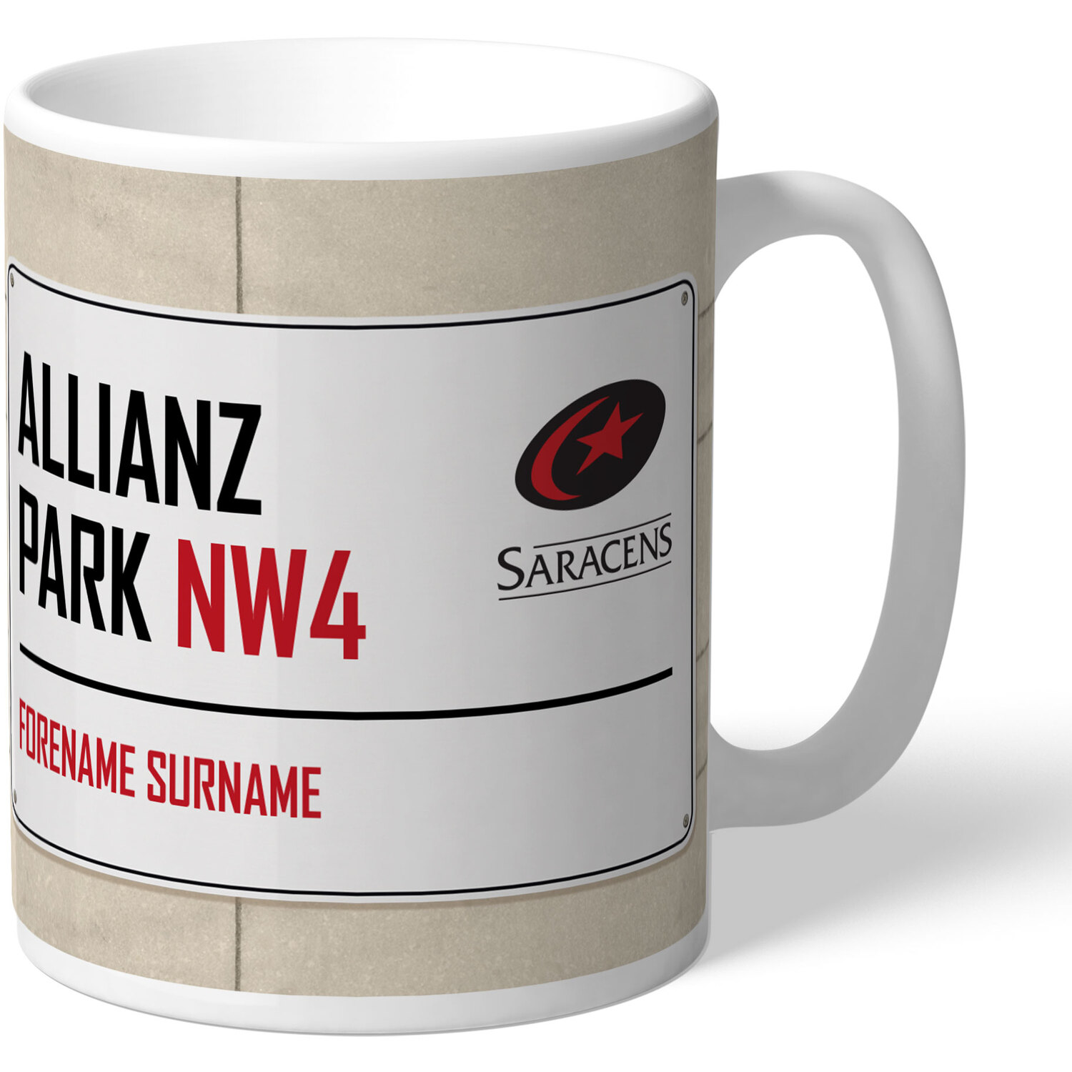 Saracens Street Sign Mug