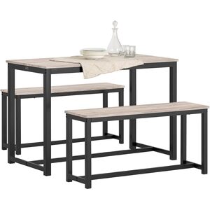 Dining Set - Dining Table and 2 Benches
