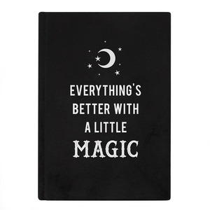 Better with Magic A5 Notebook Black Velvet Notebook with Magic Design