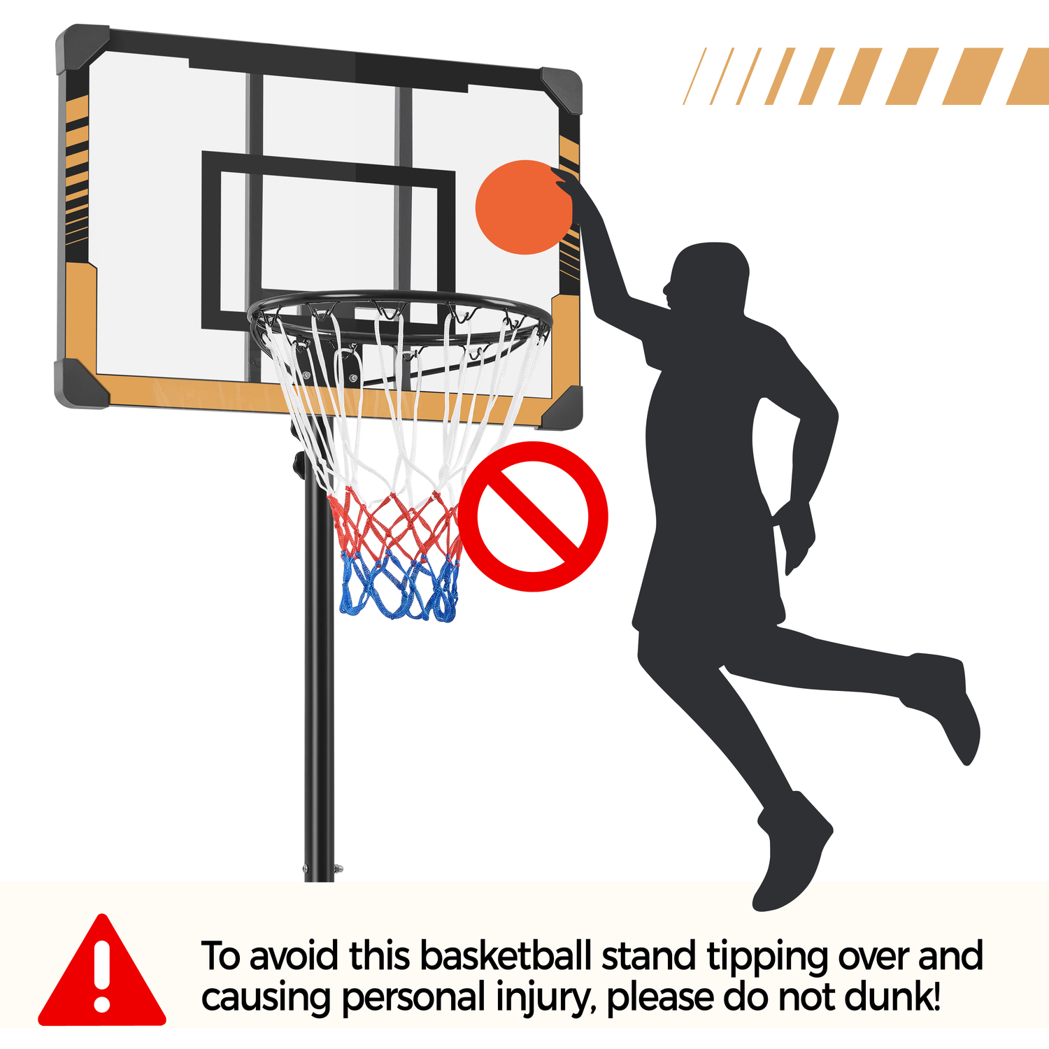 Portable Basketball Hoop with PVC Backboard