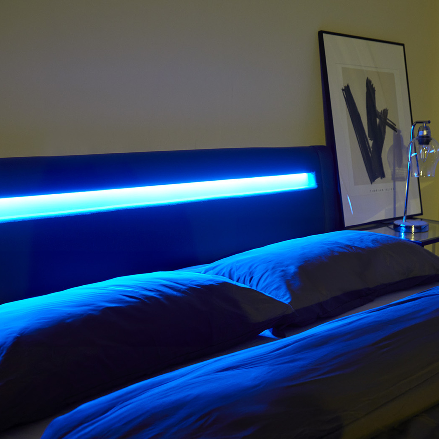 Seville Grey LED Bed