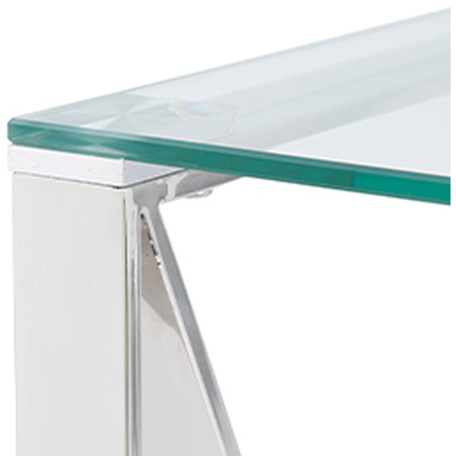 78cm Stainless Steel Glass Console Table for Living Room