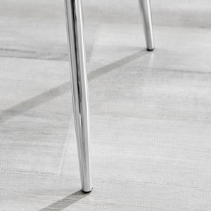 Novara Black Leg Round Glass Dining Table And 4 Nora Silver Leg Chairs
