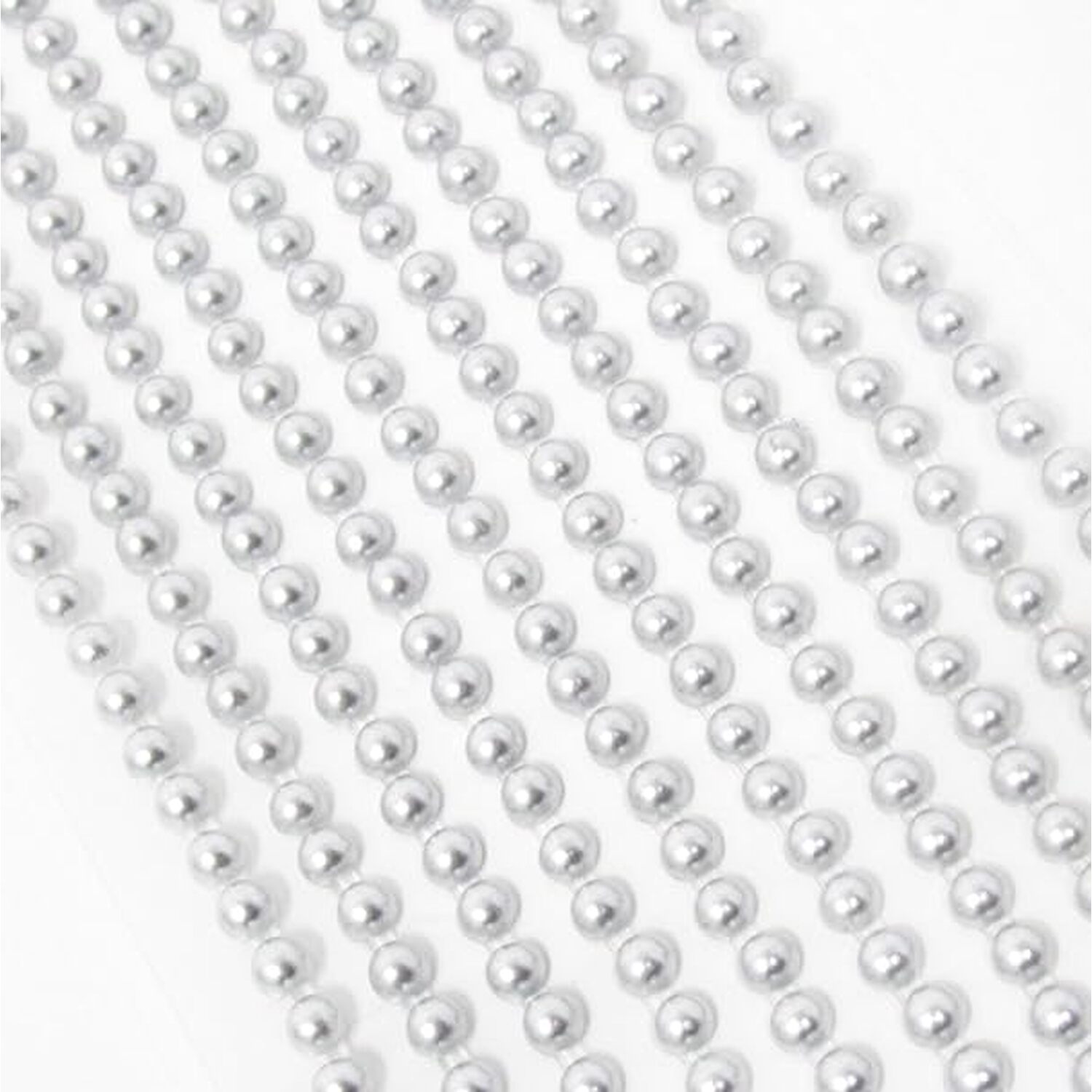 500 x Silver Self Adhesive Pearls Gems 3mm Mini Flat Backed Pearls