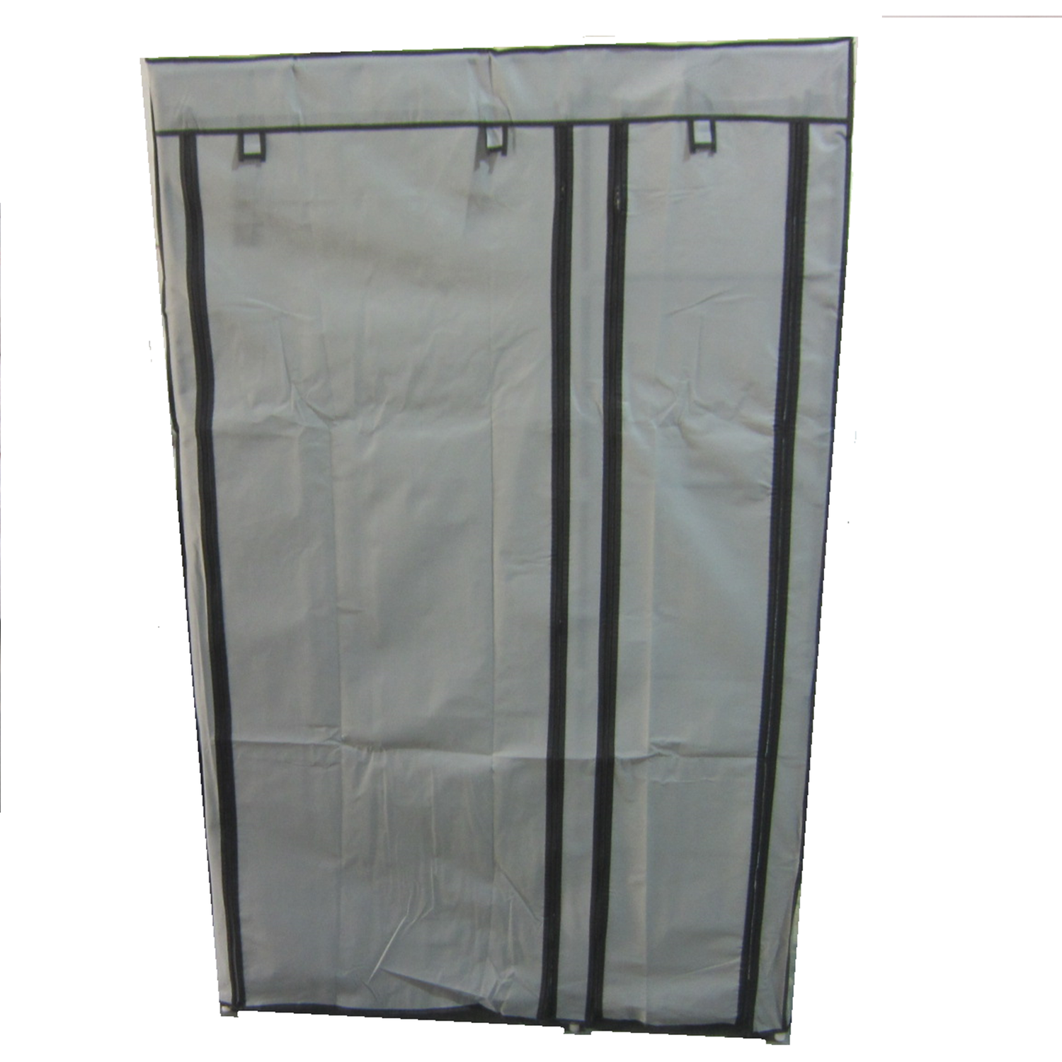 Single Grey Fabric Canvas Wardrobe
