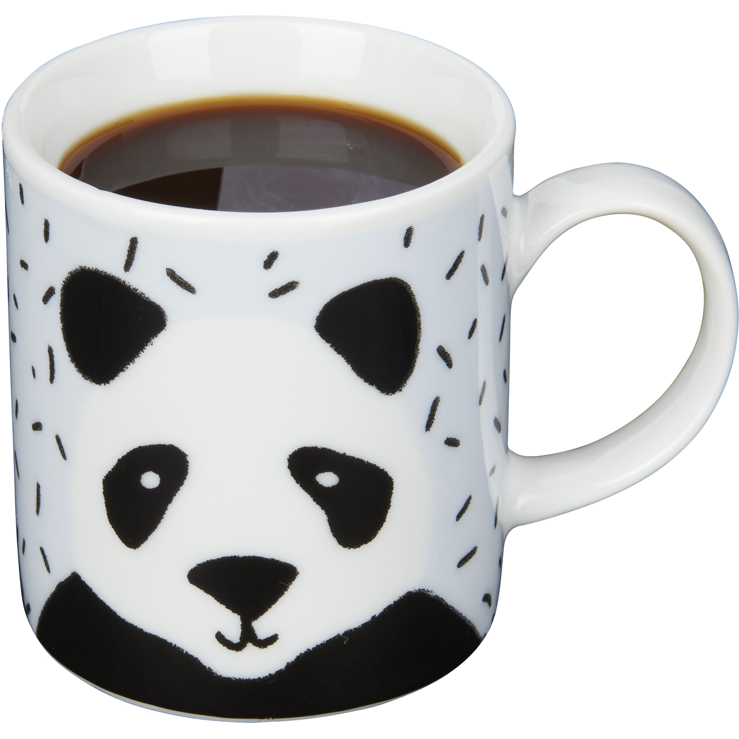 Set Of 6 Panda Espresso Cups