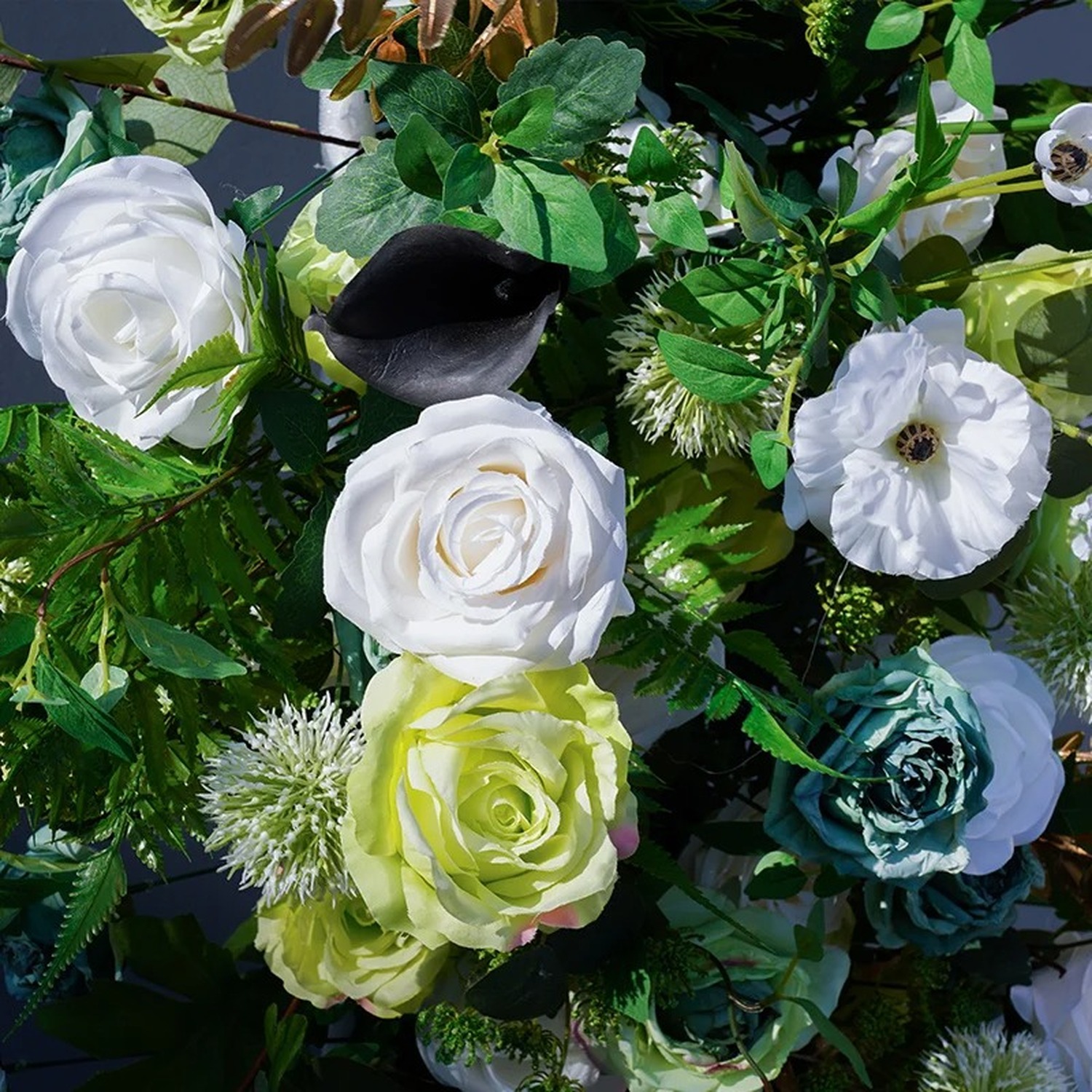 Botanical Leaves Wedding Floral Arrangement