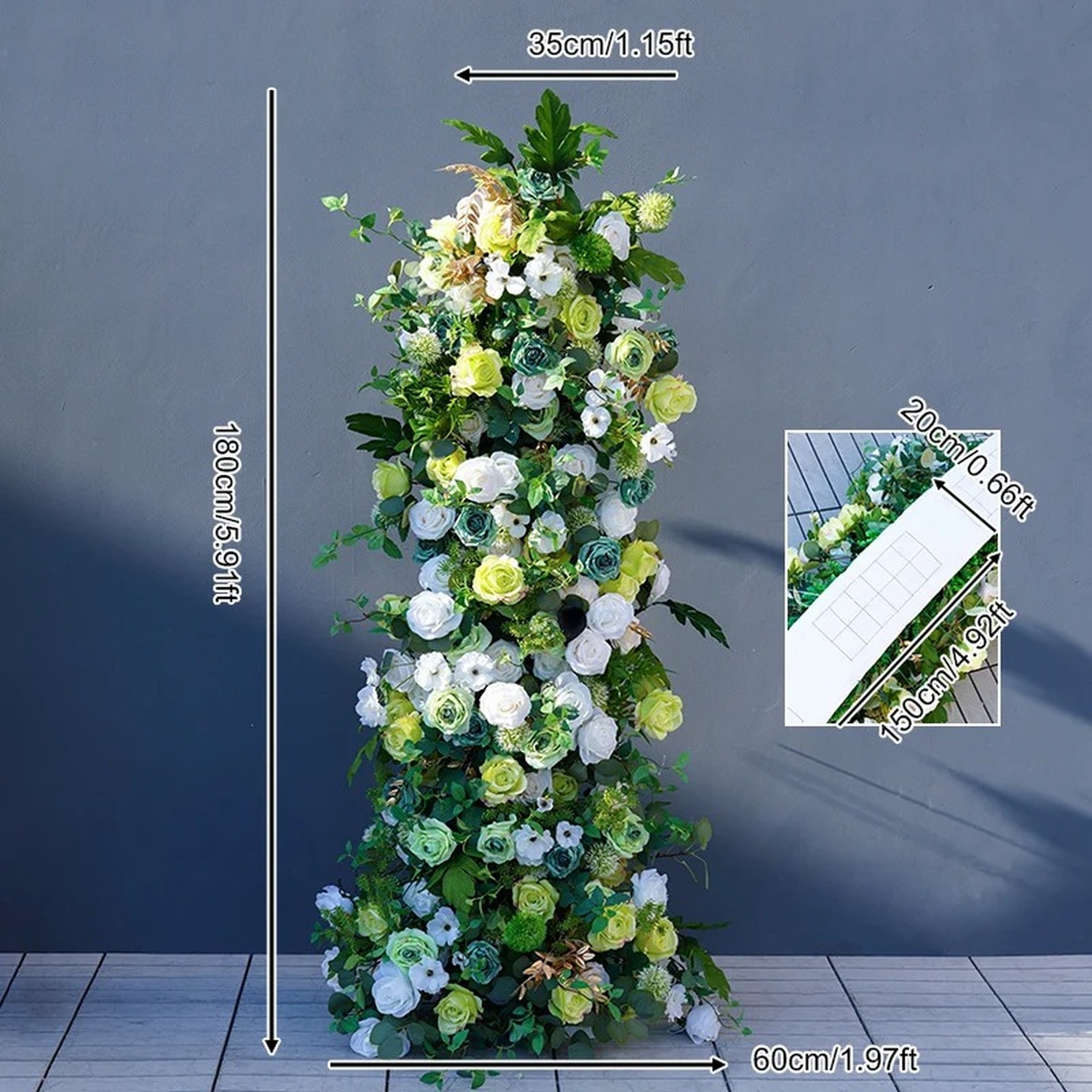Botanical Leaves Wedding Floral Arrangement