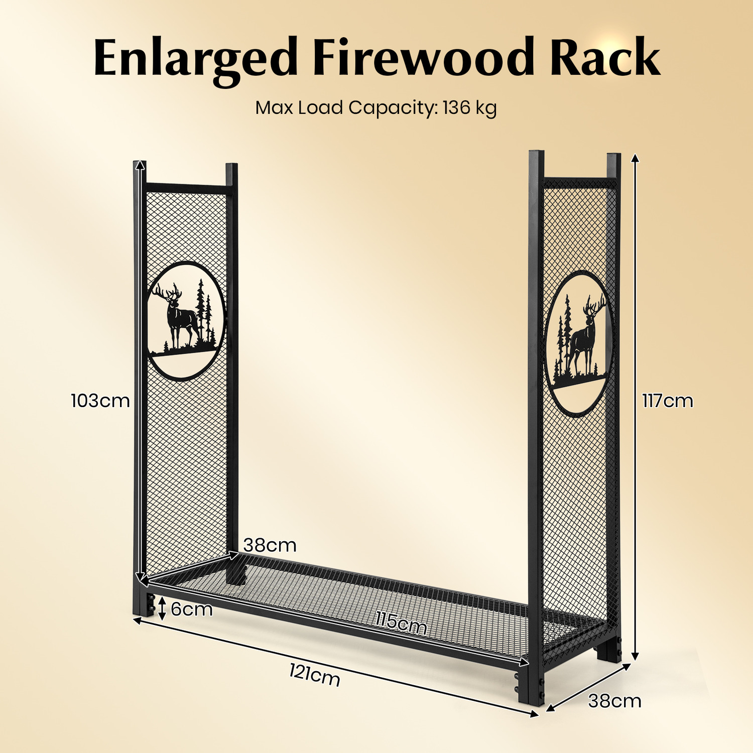 Firewood Rack Stand Log Rack Holder