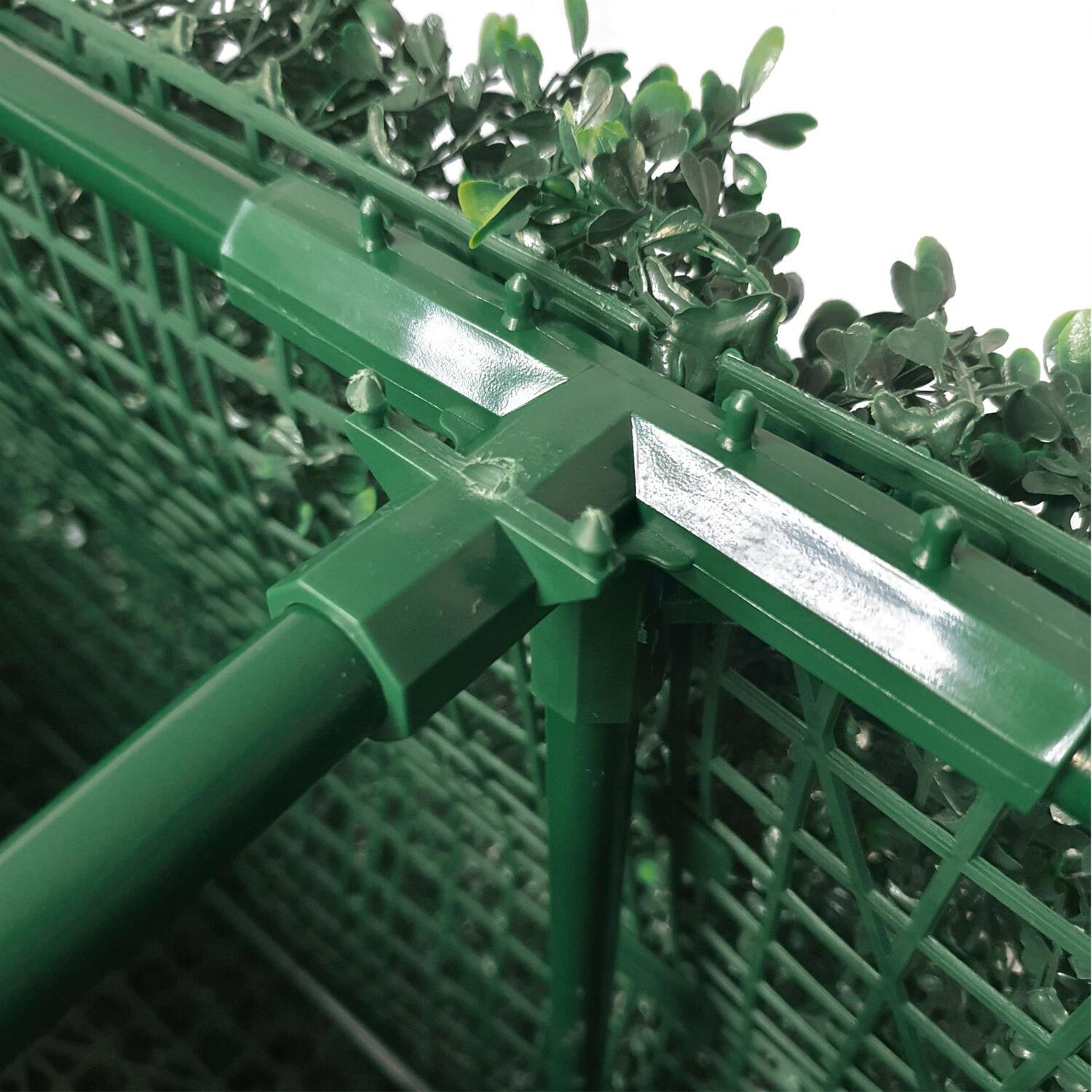 Premium Freestanding Artificial Boxwood Hedge on a Metal Frame