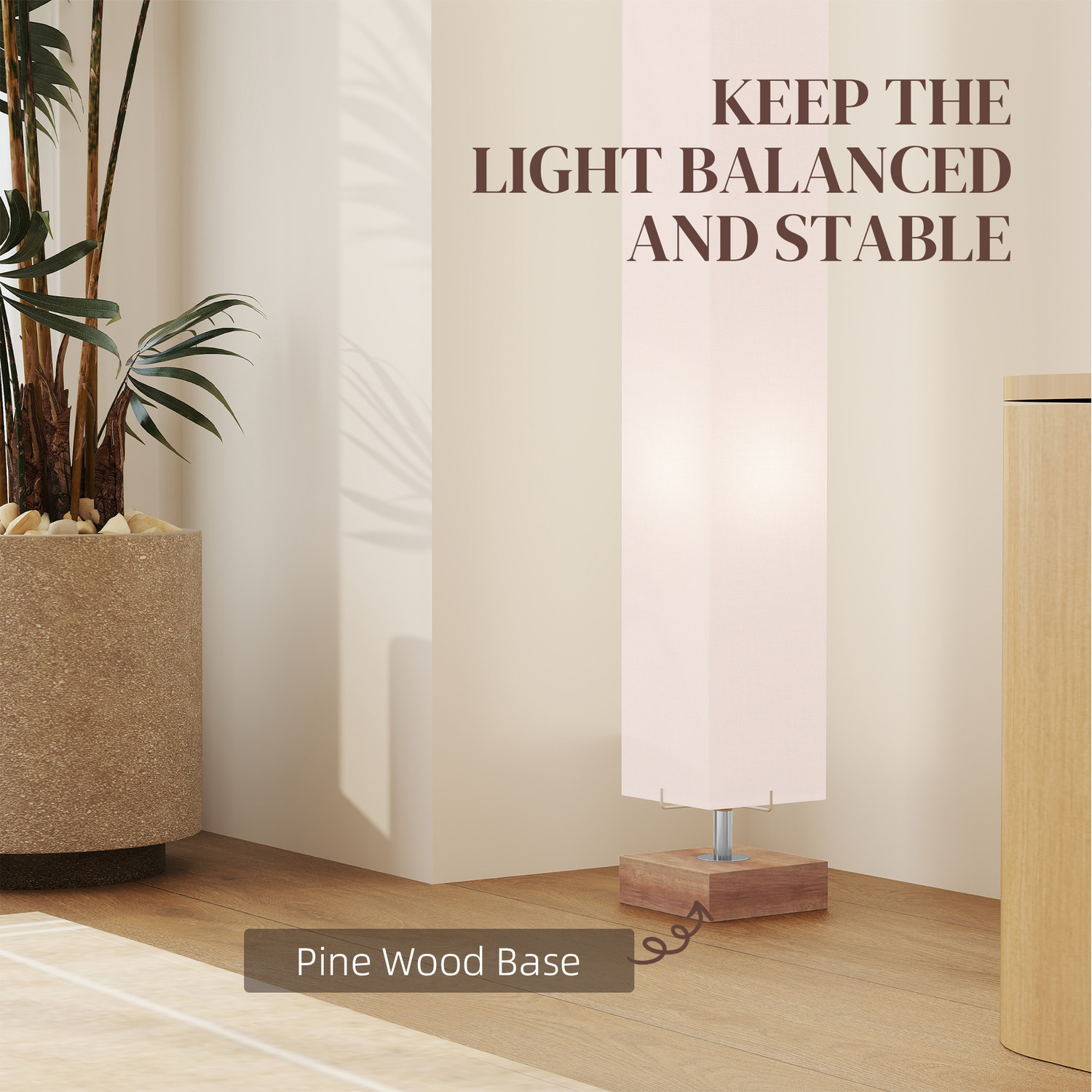 Modern 47 Inch Floor Lamp Cuboid