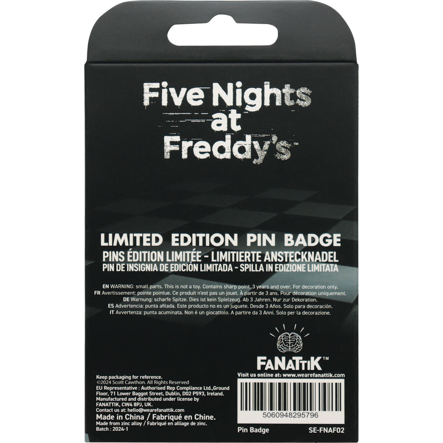 Five Nights at Freddy's Fazbear Entertainment Pin Badge