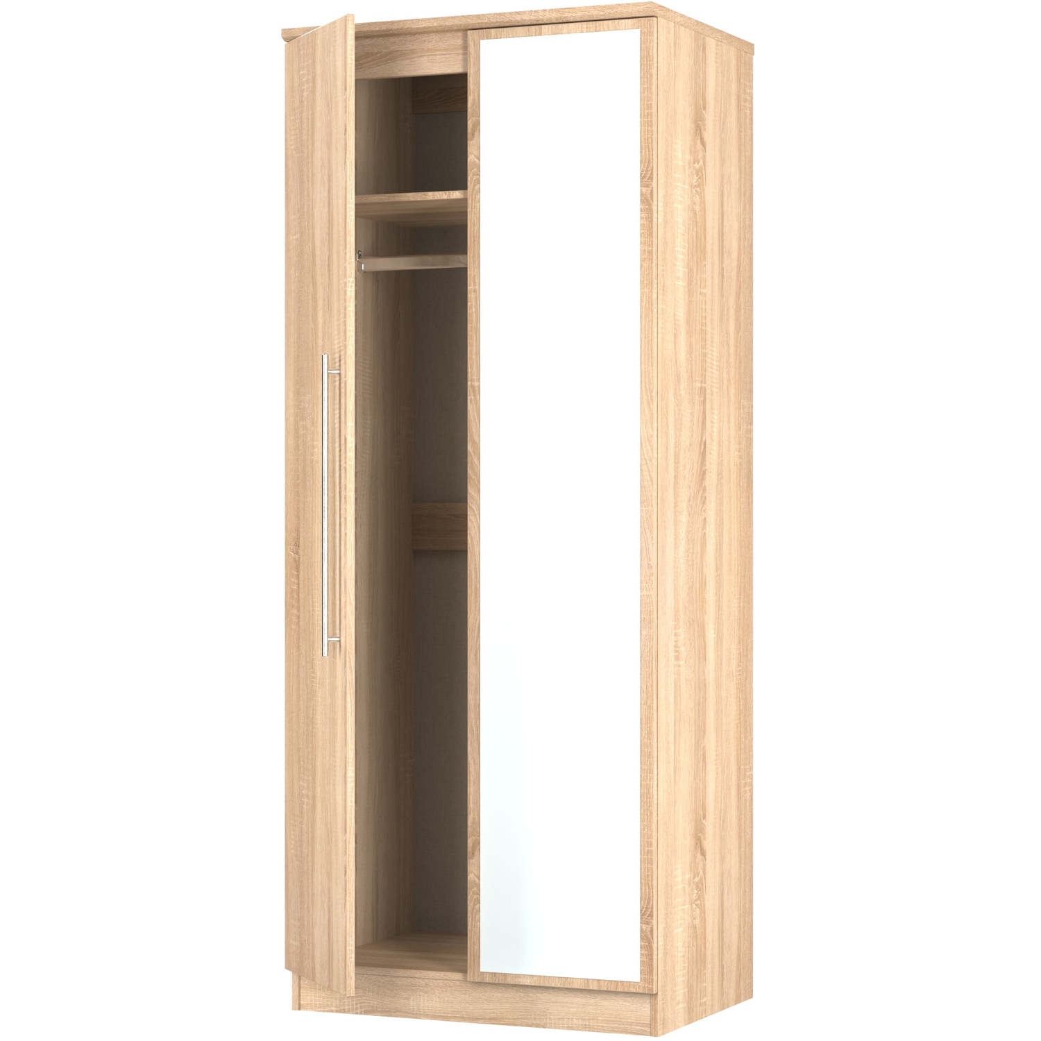 Sherwood Ready Assembled 2 Door Mirrored Robe