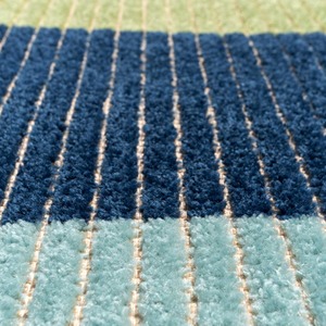 Textured Striped Weatherproof Outdoor Garden Rug