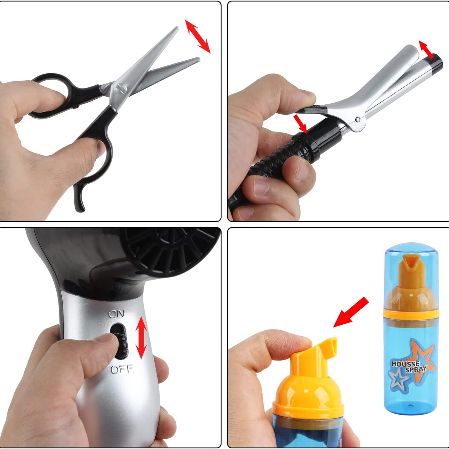 Stylist Hairdresser Barber Salon Role Play Set with Accessories