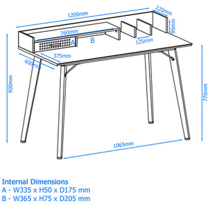 Alphason Memphis Desk