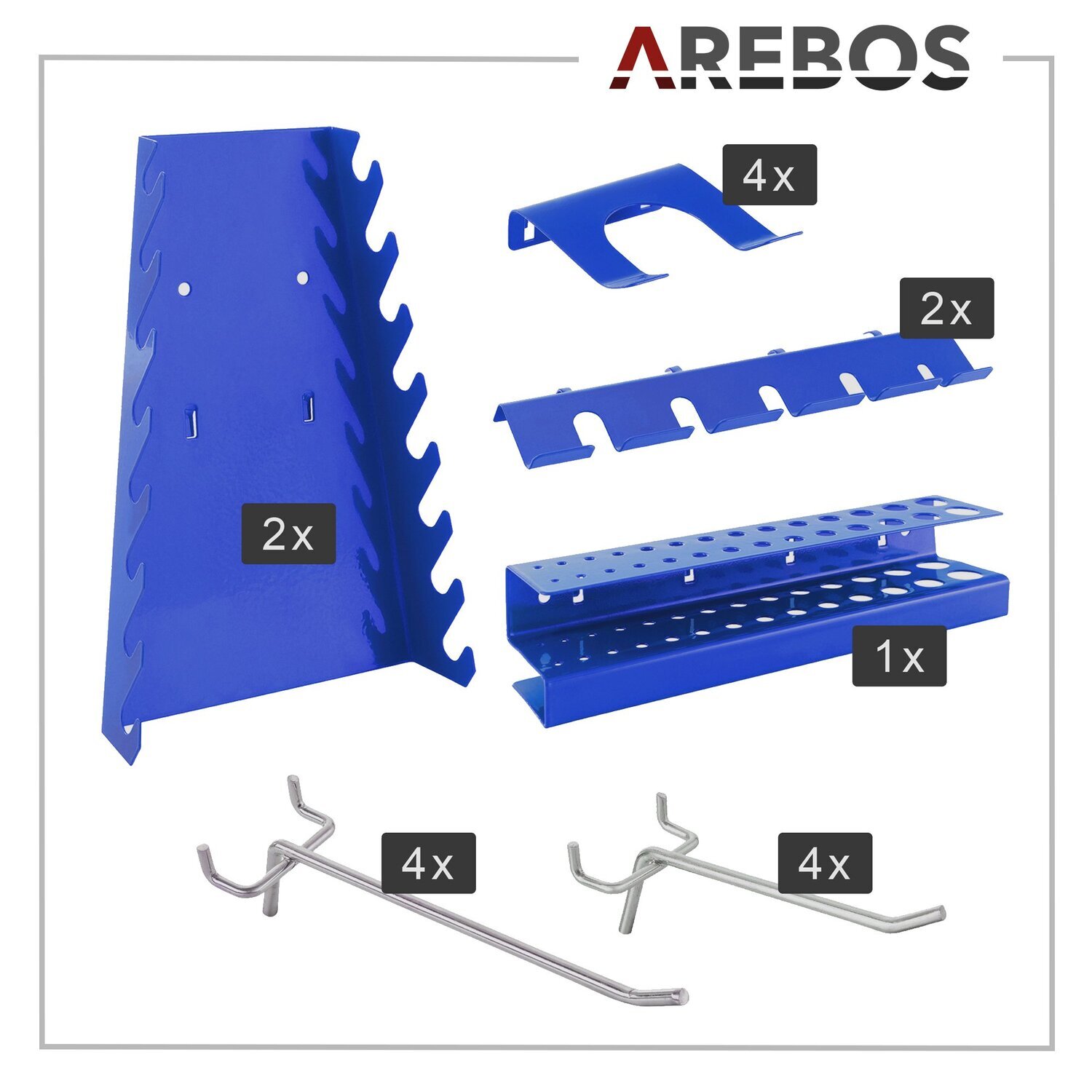 Tool Wall Perforated Wall Workshop Metal Wall Perforated Plate 17 Parts