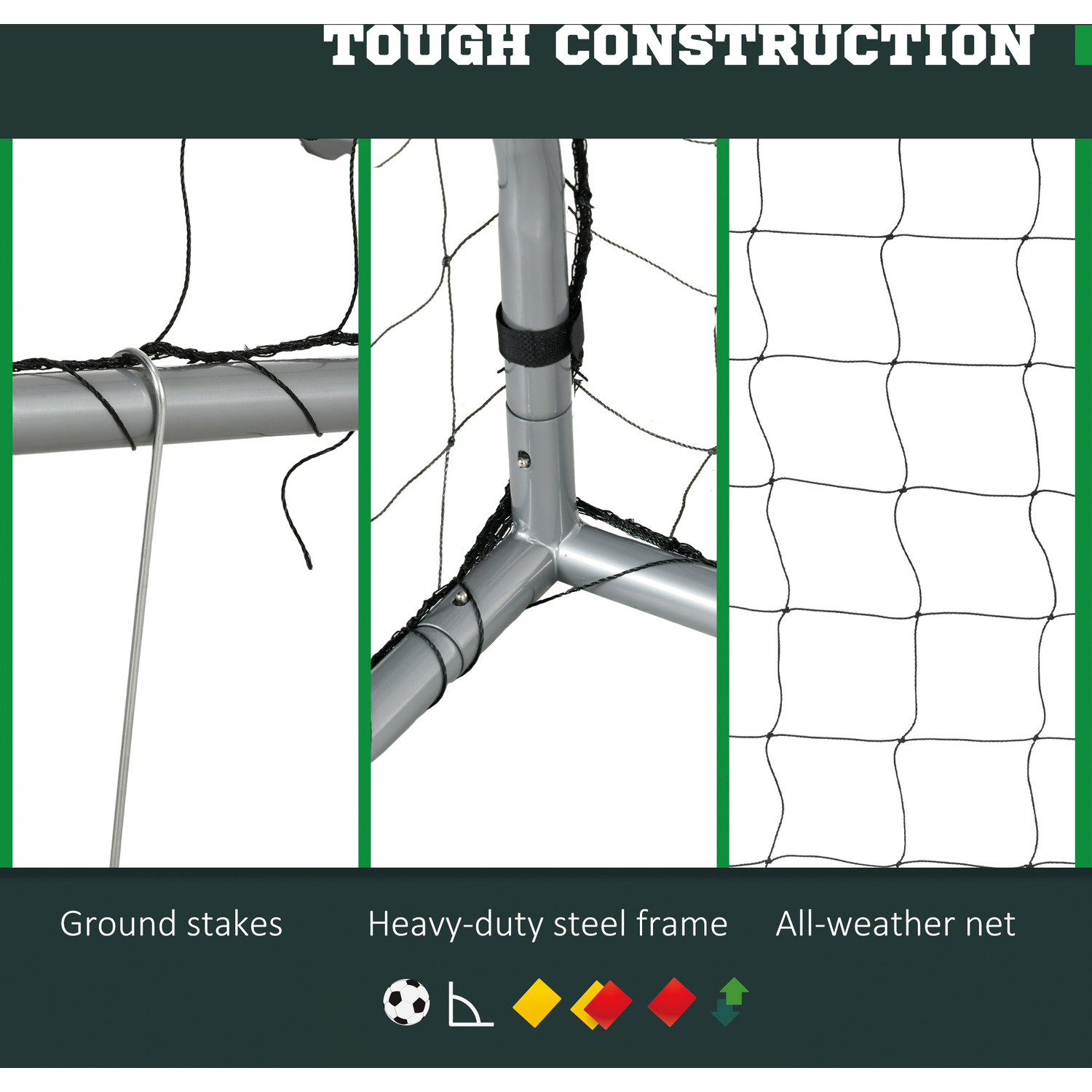 SPORTNOW Football Goal, Quick and Simple Set Up Football Net