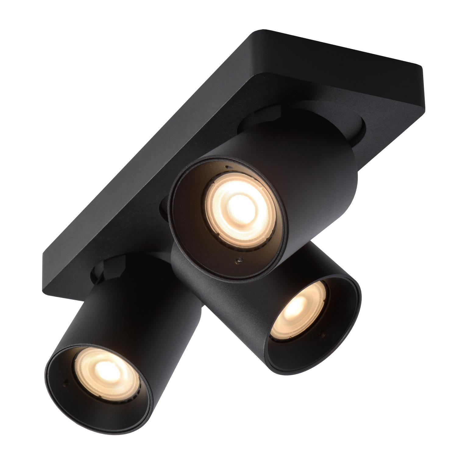 Nigel Modern Triple Ceiling Spotlight Black