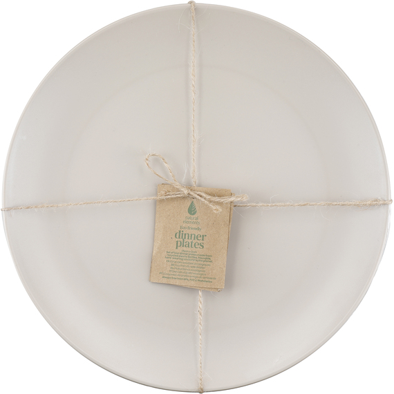Eco-Friendly Recycled Plastic Dinner Plates - Set of 4, 25.5cm