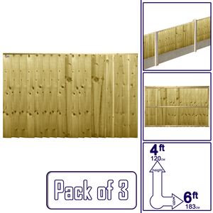 Premier Flat Top Feather Edge Fully Framed Garden Fence Panels