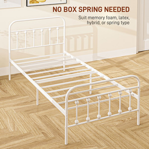 HOMCOM Platform Bed Frame w Underbed Storage