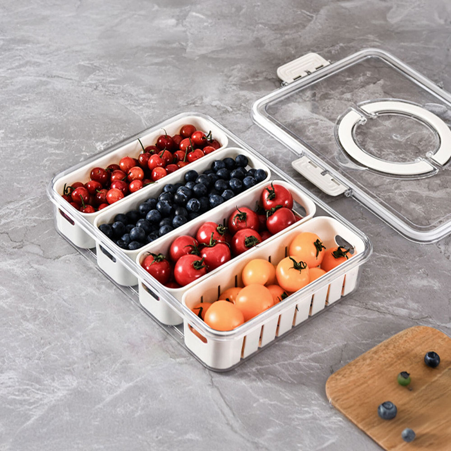 Plastic Kitchen Draining Storage Container