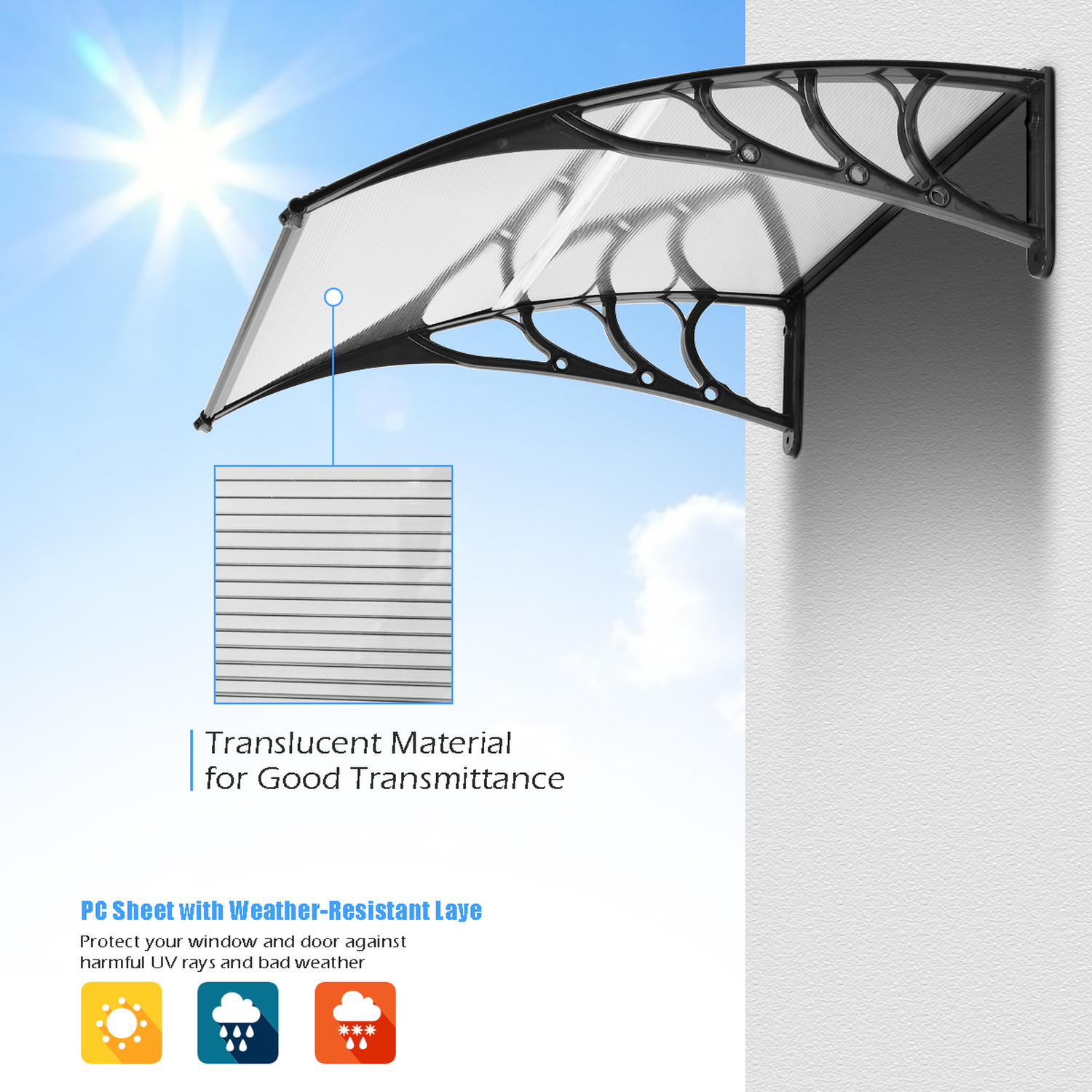 Door Canopy Awning Shelter Window Roof
