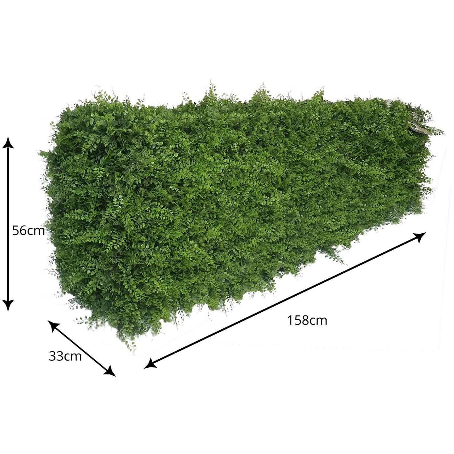Premium Freestanding Artificial Mixed Fern Hedge on a Metal Frame