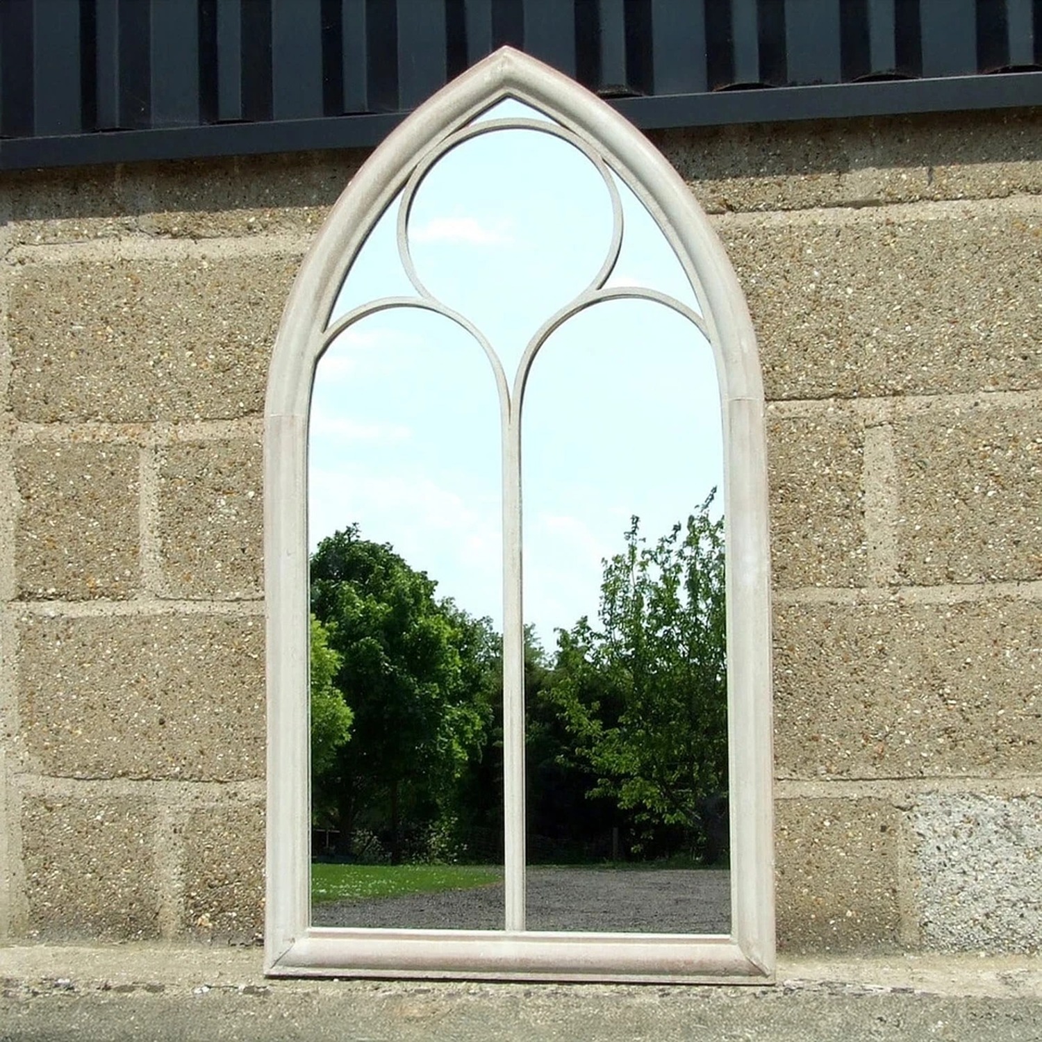 Multicolor Arched Top Wall Mount Plastic Mirror 112x61x4 Cm