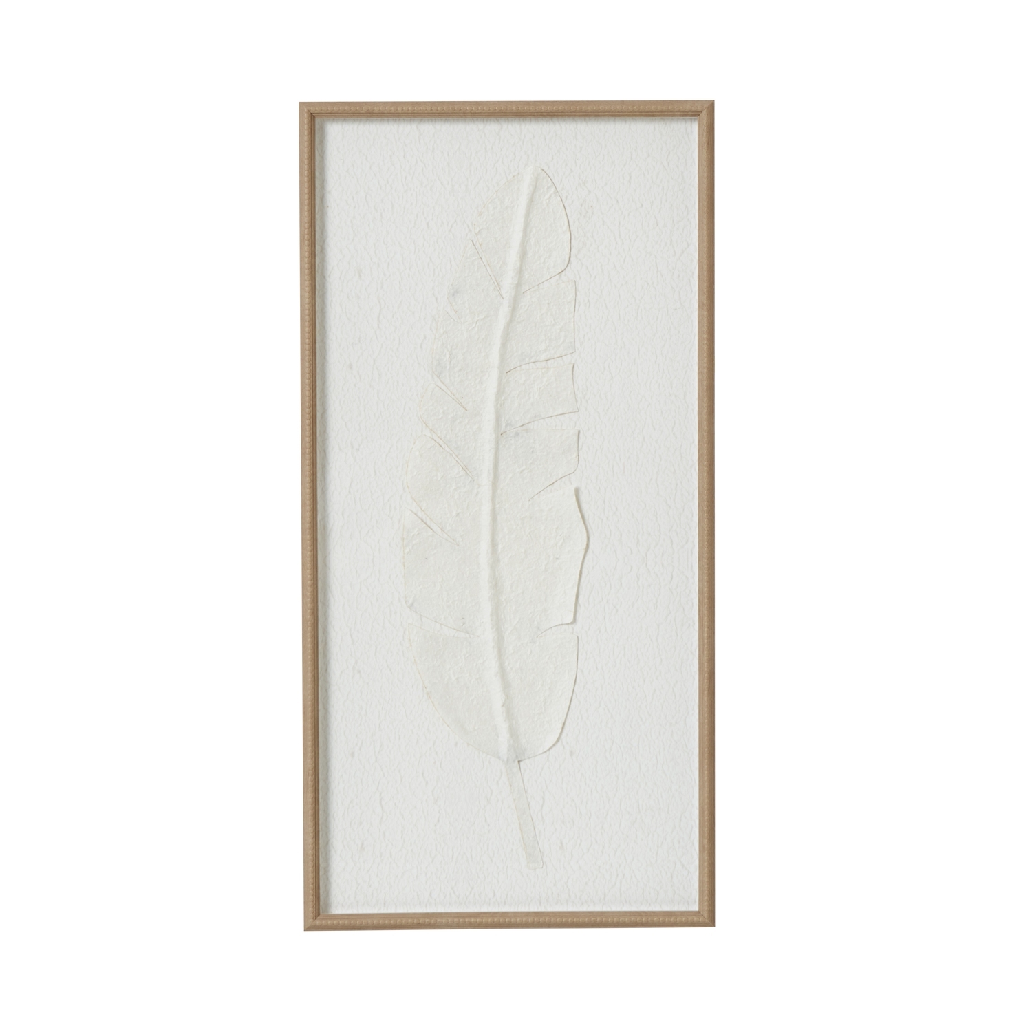 Ethereal Quill Feather Art In Beaded Frame