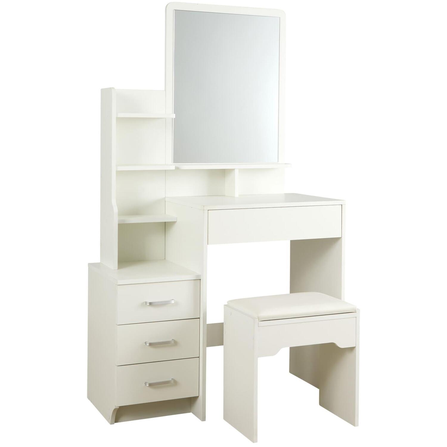 Arlo White Dressing Table with Drawers,