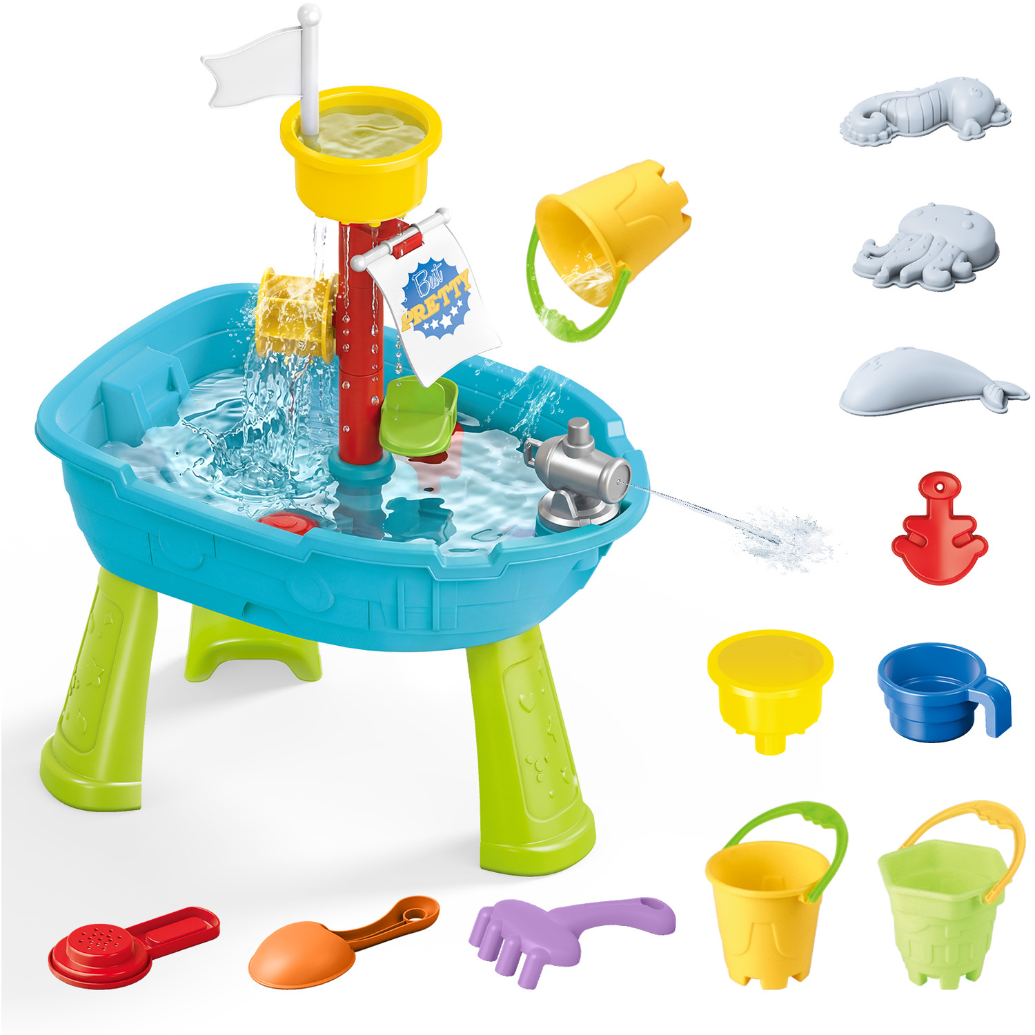 Toddler Sand Water Play Table Adventure Water Play Park Garden Beach Toy