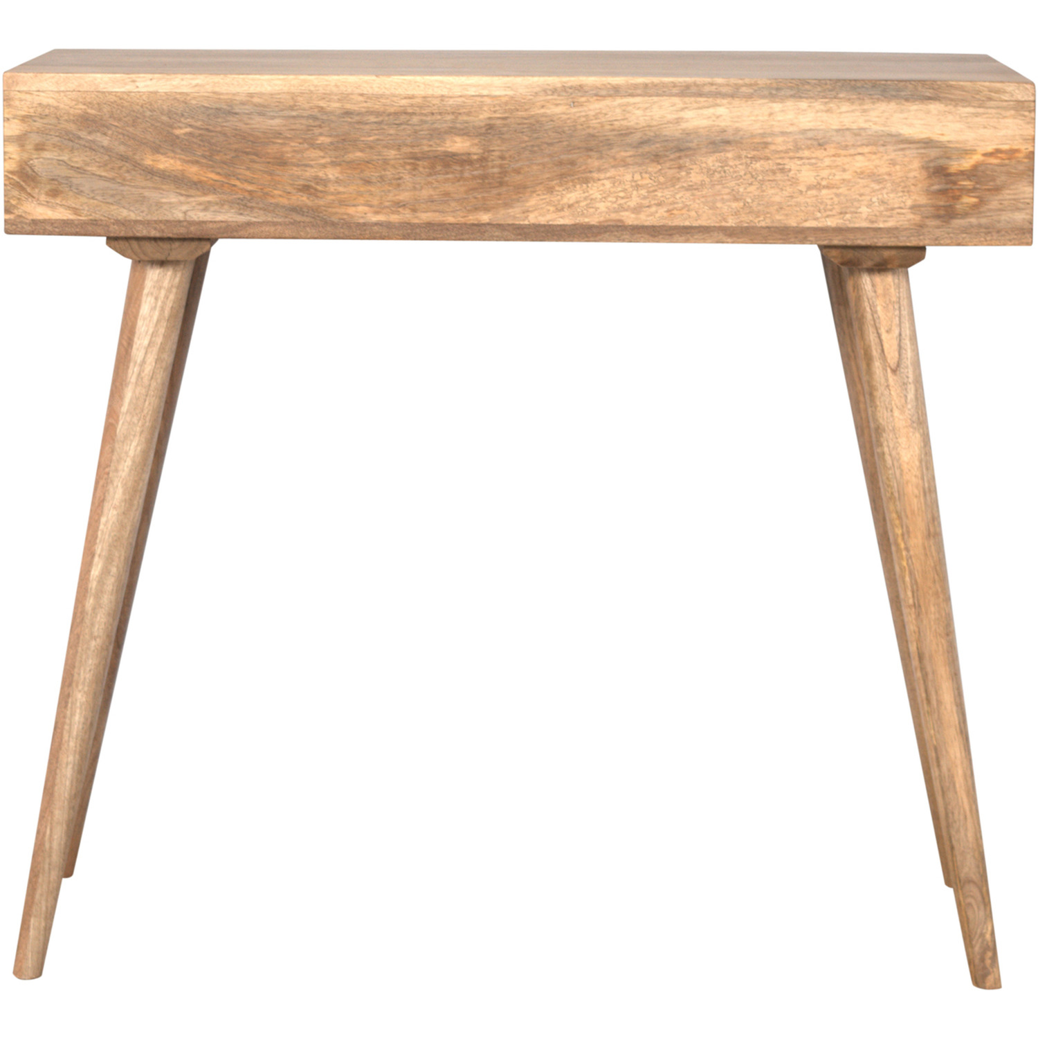 Solid Wood Nordic Writing Desk With 2 Open Slots