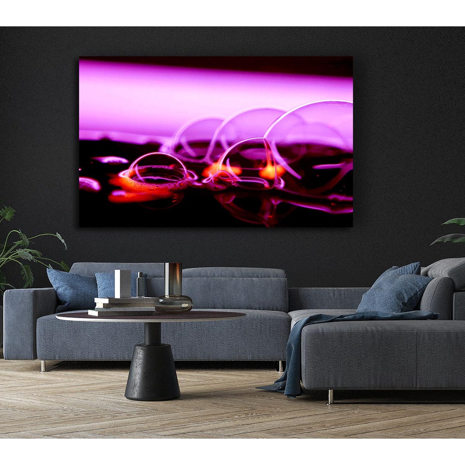 Fire Bubbles Canvas Print Wall Art