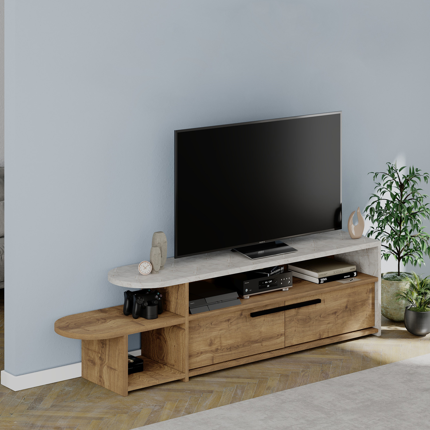 Lyra Modern TV Stand Multimedia Centre TV Unit