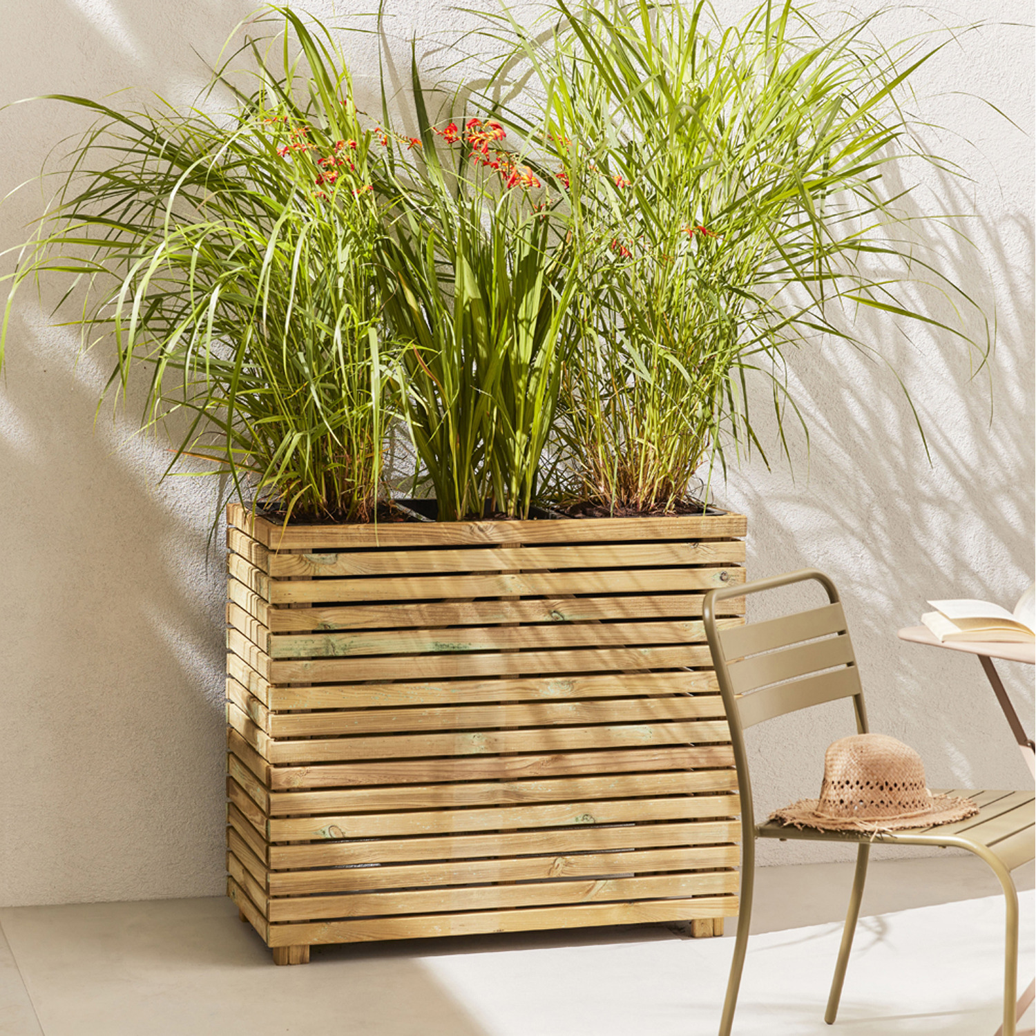 Horizon Outdoor Rectangular Wooden Planters