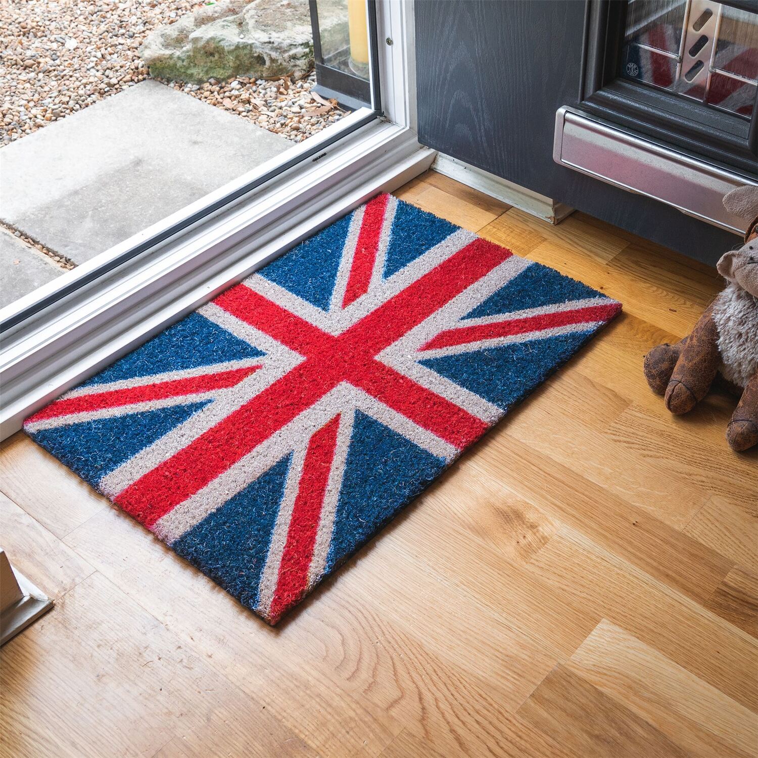 Nicola Spring Coir Door Mats - 60 x 40cm - Union Jack - Pack of 2