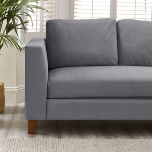 Foster L Corner Living Room Velvet Fabric Sofa Set