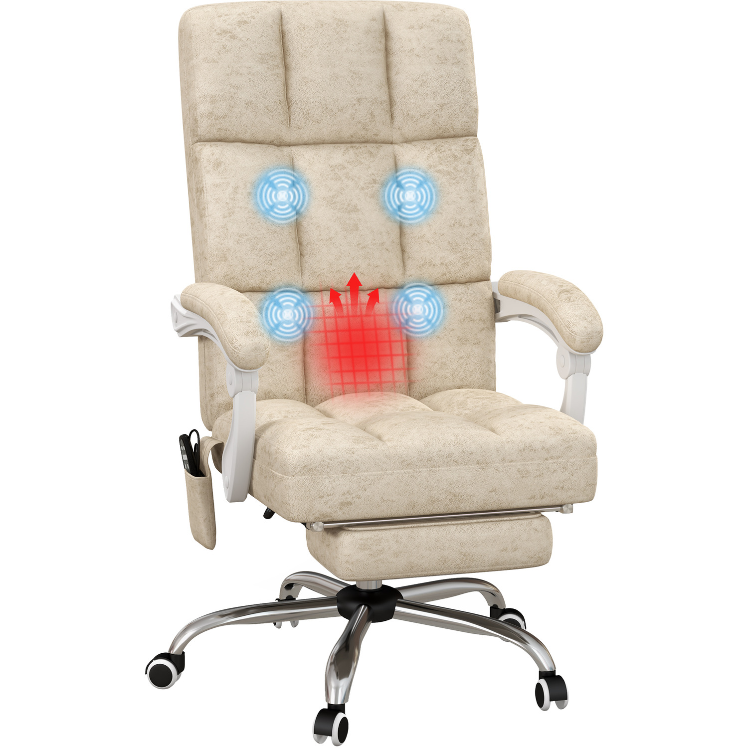 Vibration Massage Office Chair with 135 Reclining Back Arm
