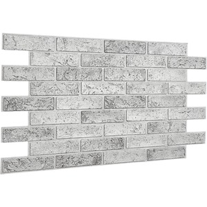 3D Wall Panels with Adhesive Included - Grey Classic Brick Slate Effect