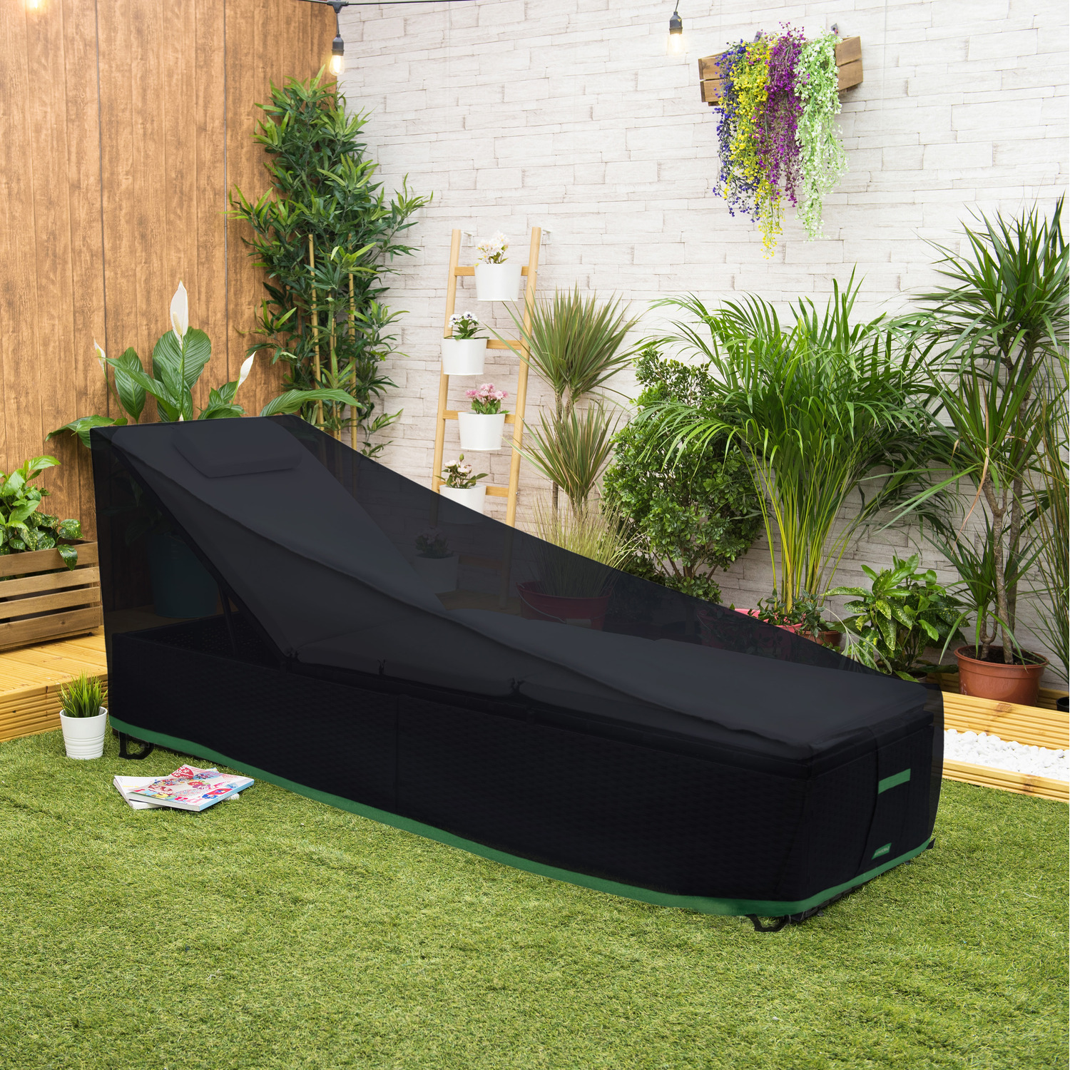 Outdoor Waterproof Sun Lounger Cover with Buckle Strap
