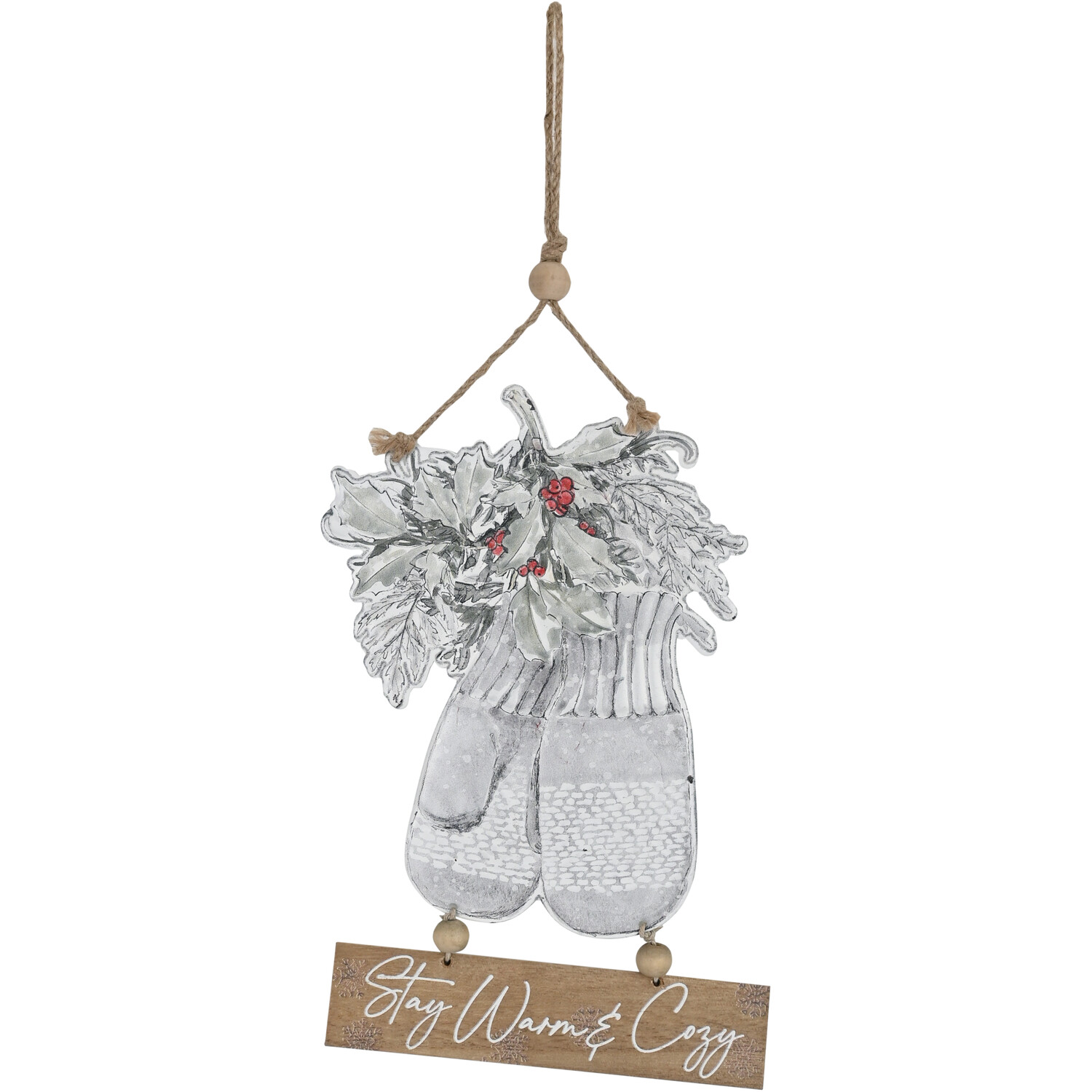 Rustic Mitten Hanging Decoration