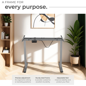 Motorised Standing Desk Frame With Memory and Anti-Collision Features