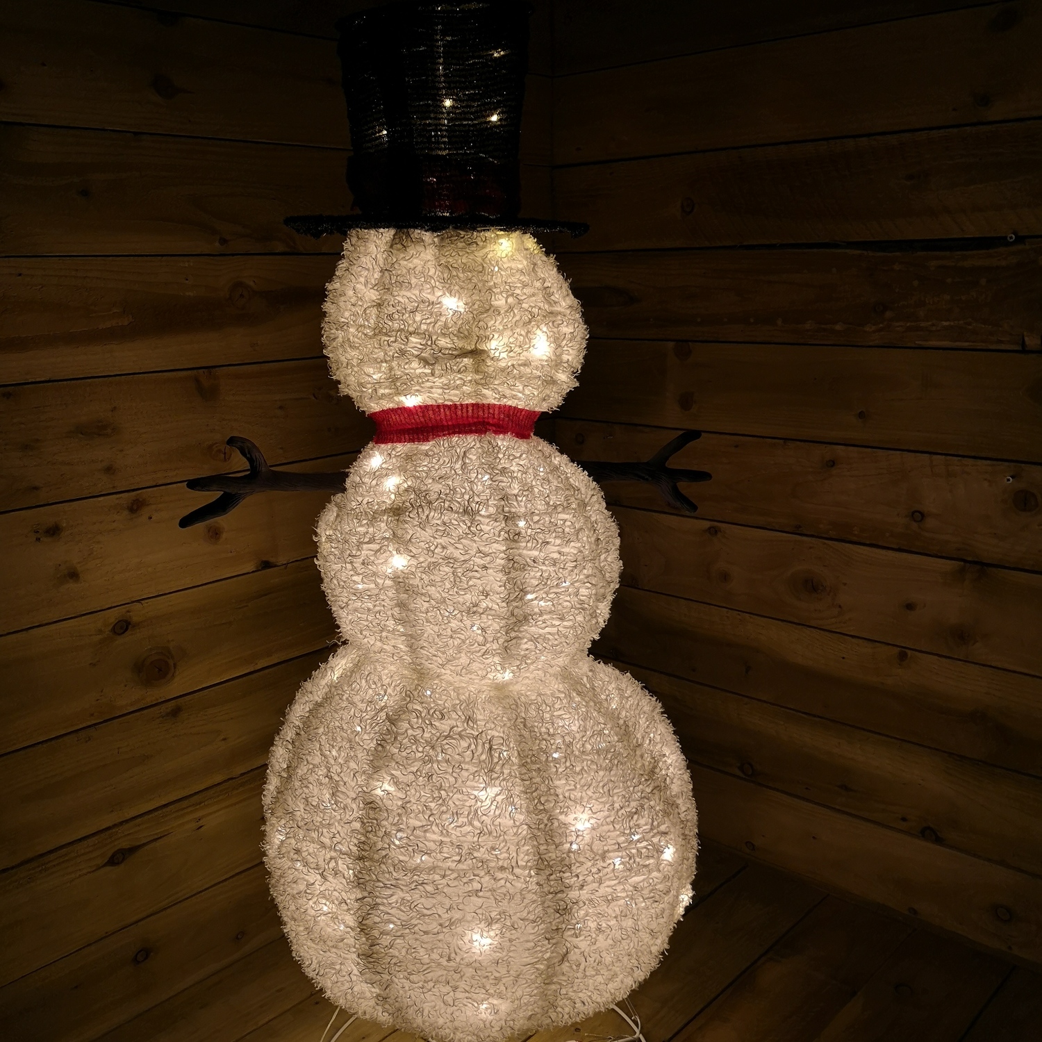 95cm Tall LED Christmas Snowman Light Up Decoration