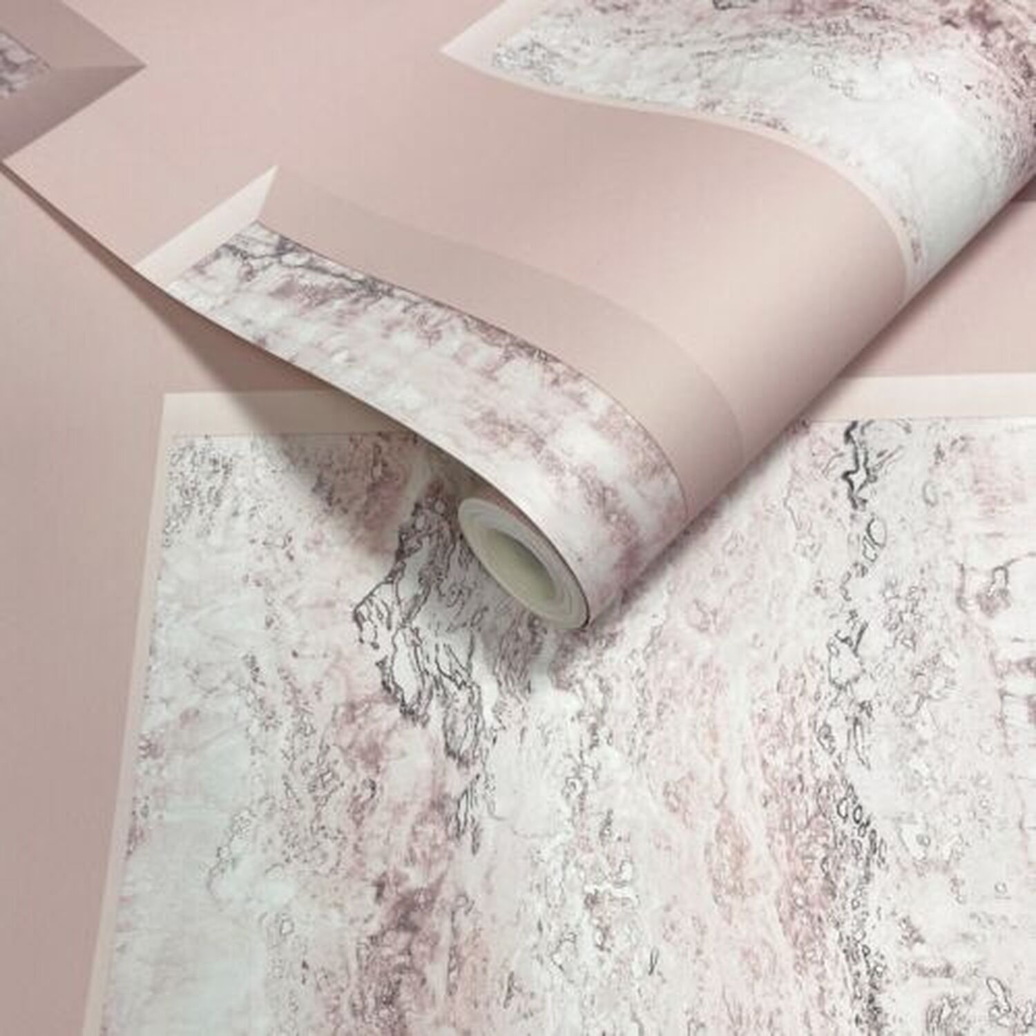 Muriva Eterna Marble Panel Blush Wallpaper 186503 - Wooden Panel ...