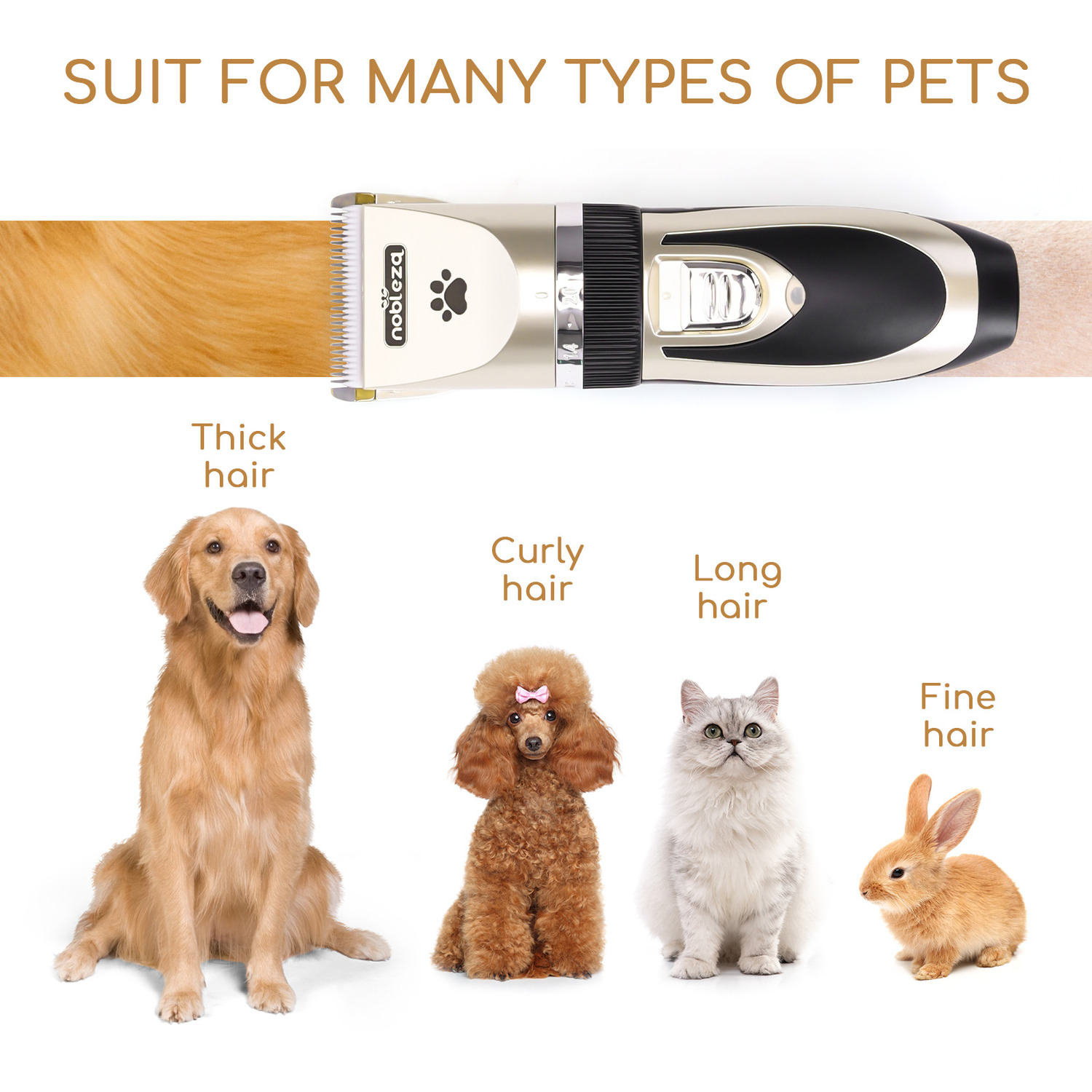 Dog Clippers Cordless Professional Pet Grooming Kit Dog Trimmer