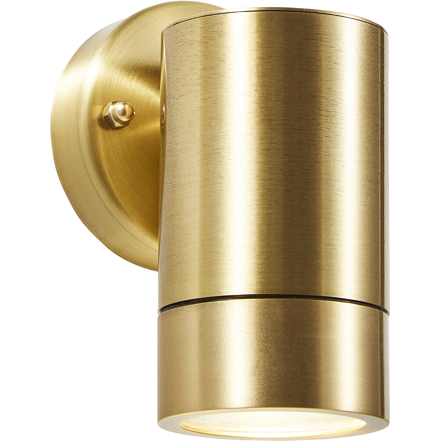 CGC NOAH Brass GU10 Single Down Outdoor Wall Light Spotlight IP54