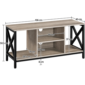 Industrial TV Stand with X-Shape Structures