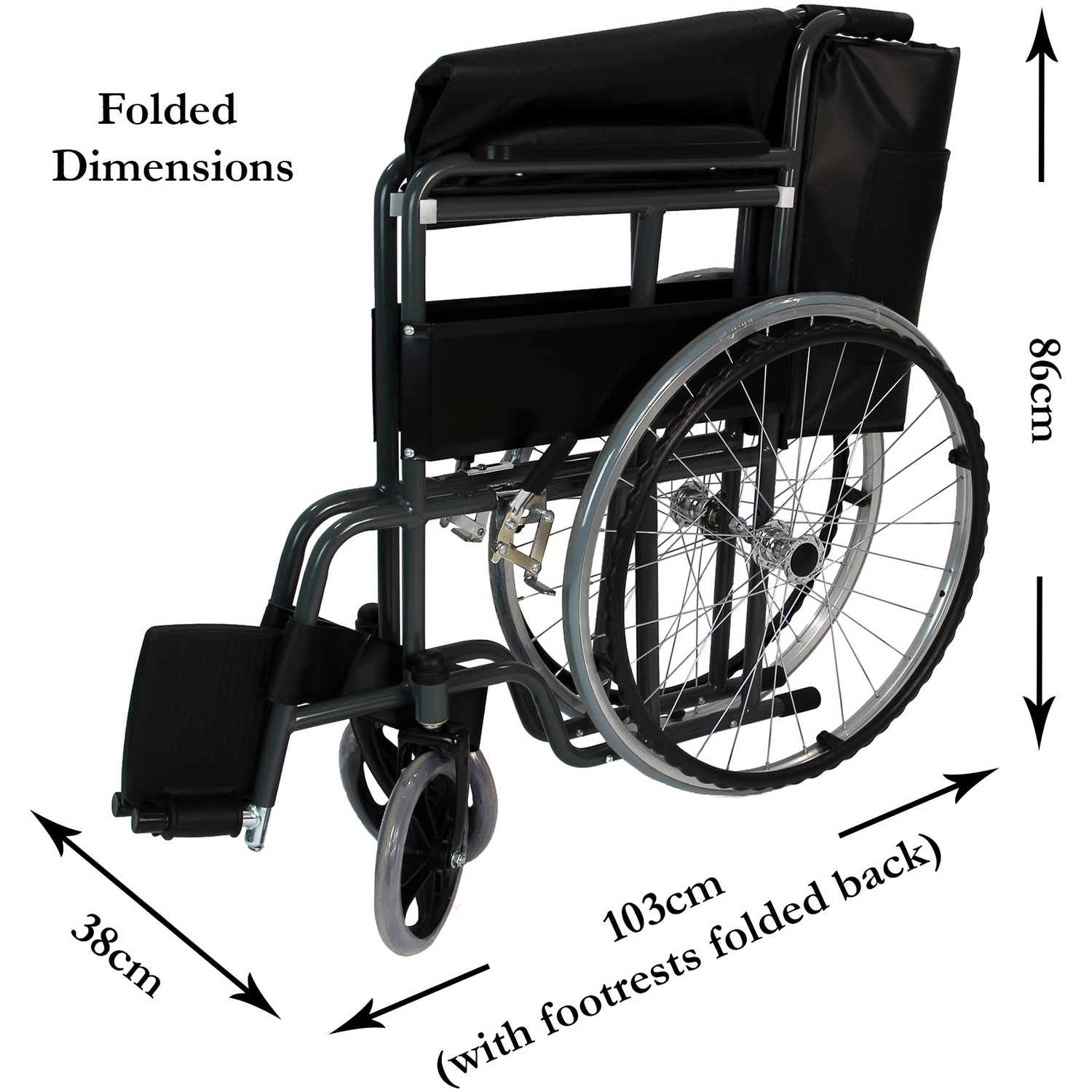 Wheelchair Self Propelled Folding Lightweight